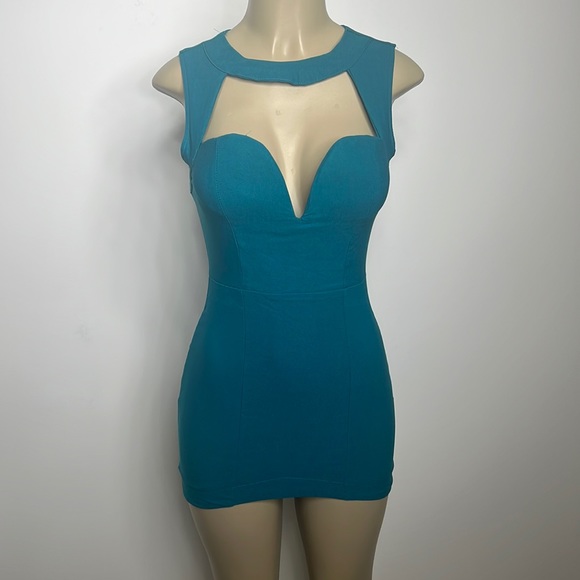 Tobi | Dresses | Tobi Teal Mini Dress Small | Poshmark